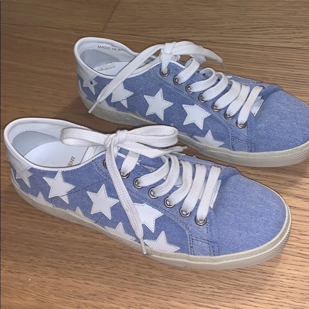 Saint Laurent Blue Star Sneakers - Gem